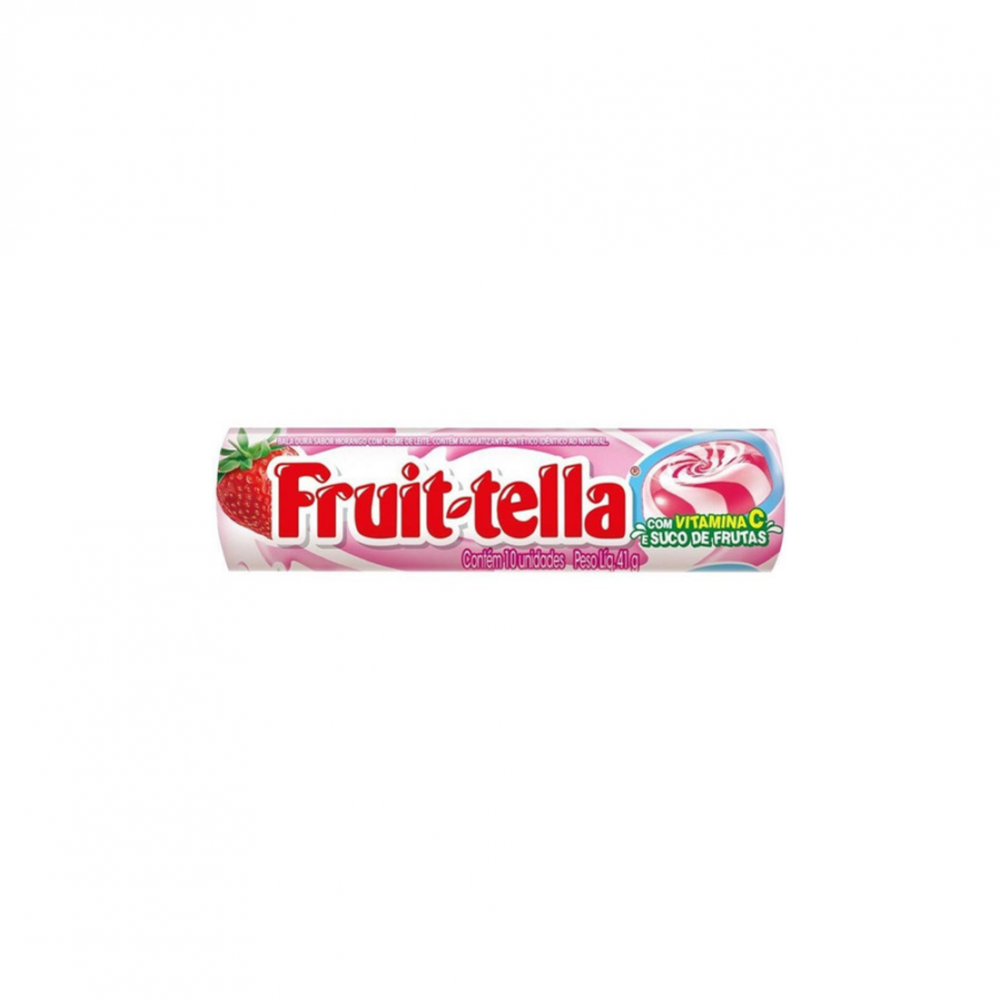 Comercial Ruzalem - Bala Fruit-Tella Morango com Creme de Leite 41g com ...